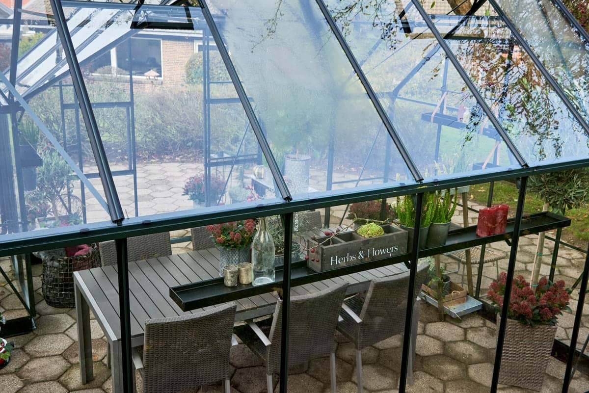 Halls Garden Room Greenhouse Black | Greenhouse Stores