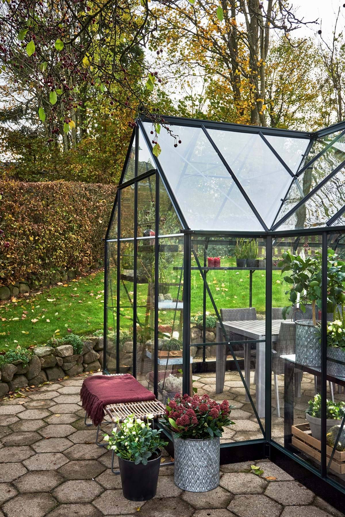 Halls Garden Room Greenhouse Black | Greenhouse Stores