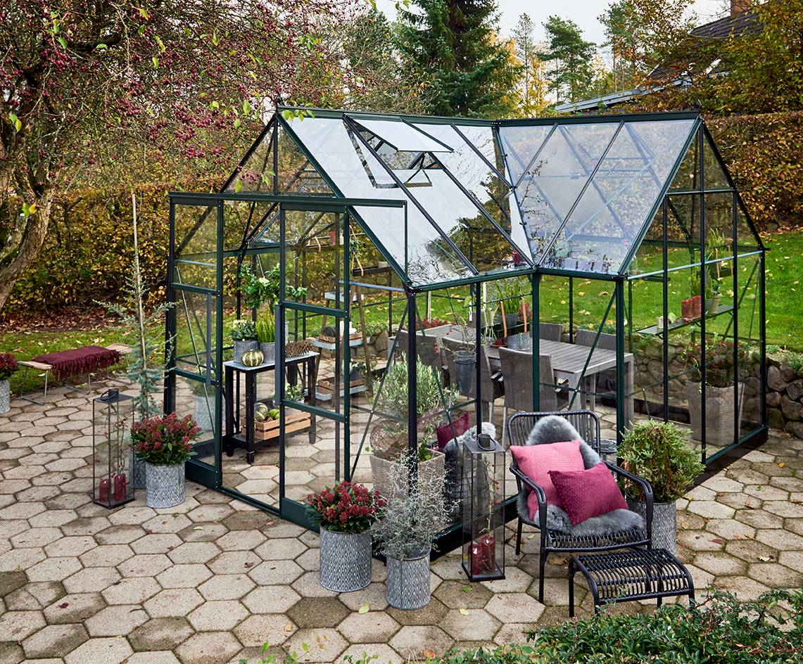 Halls Garden Room Greenhouse Black | Greenhouse Stores