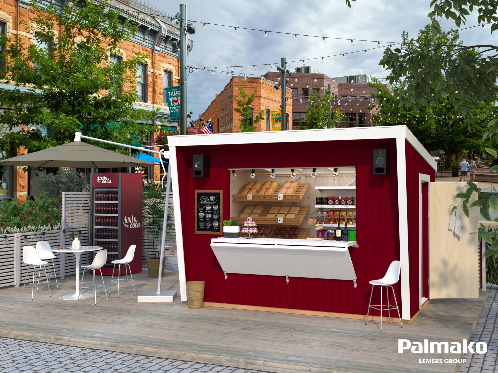 Palmako Kira 3.5m x 2.3m Wooden Kiosk | Greenhouse Stores