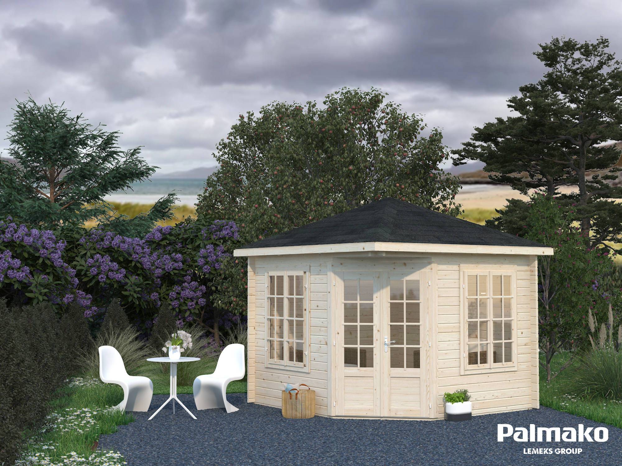 Palmako Melanie 2.8m x 2.8m Corner Log Cabin