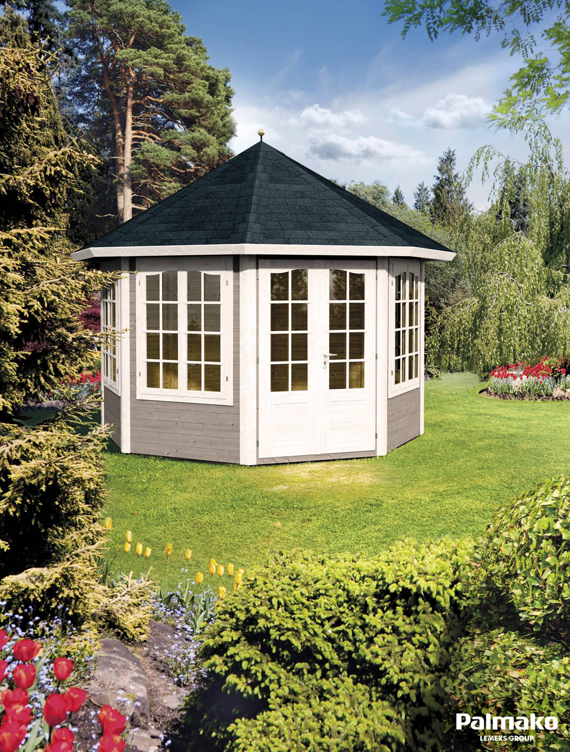 Palmako Veronica 3.3m x 3.3m Octagonal Log Cabin