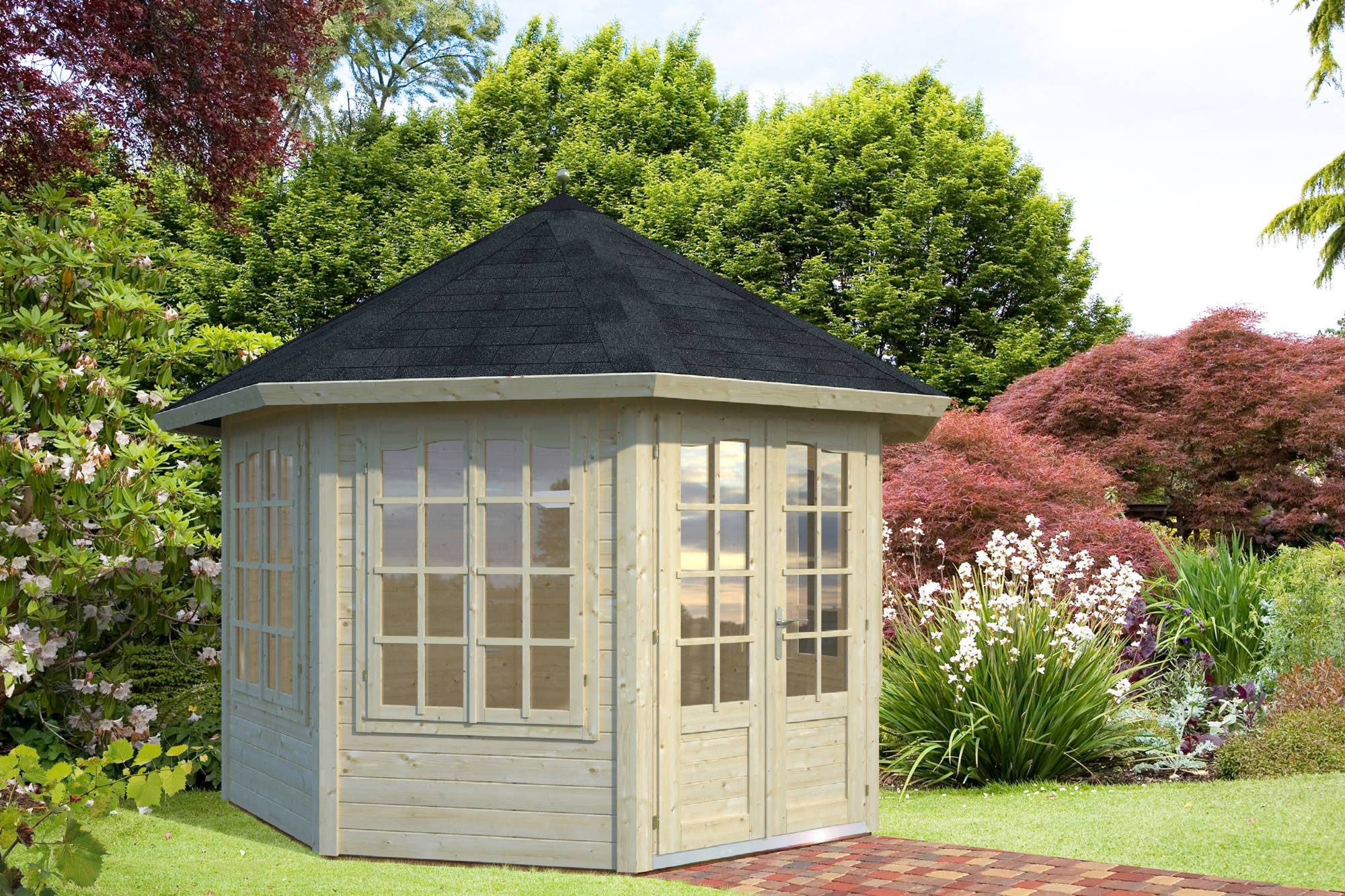 Palmako Veronica 3.3m x 3.3m Octagonal Log Cabin