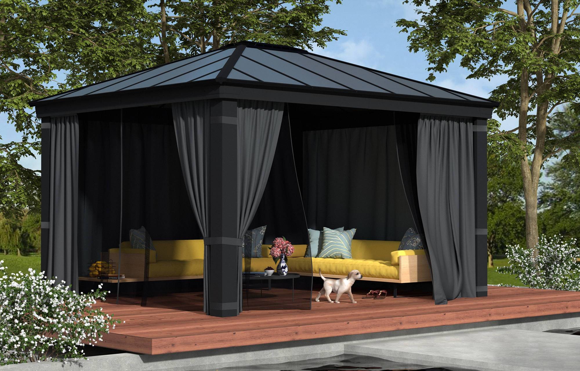 Palram Canopia Dallas 6100 Rectangular Garden Gazebo