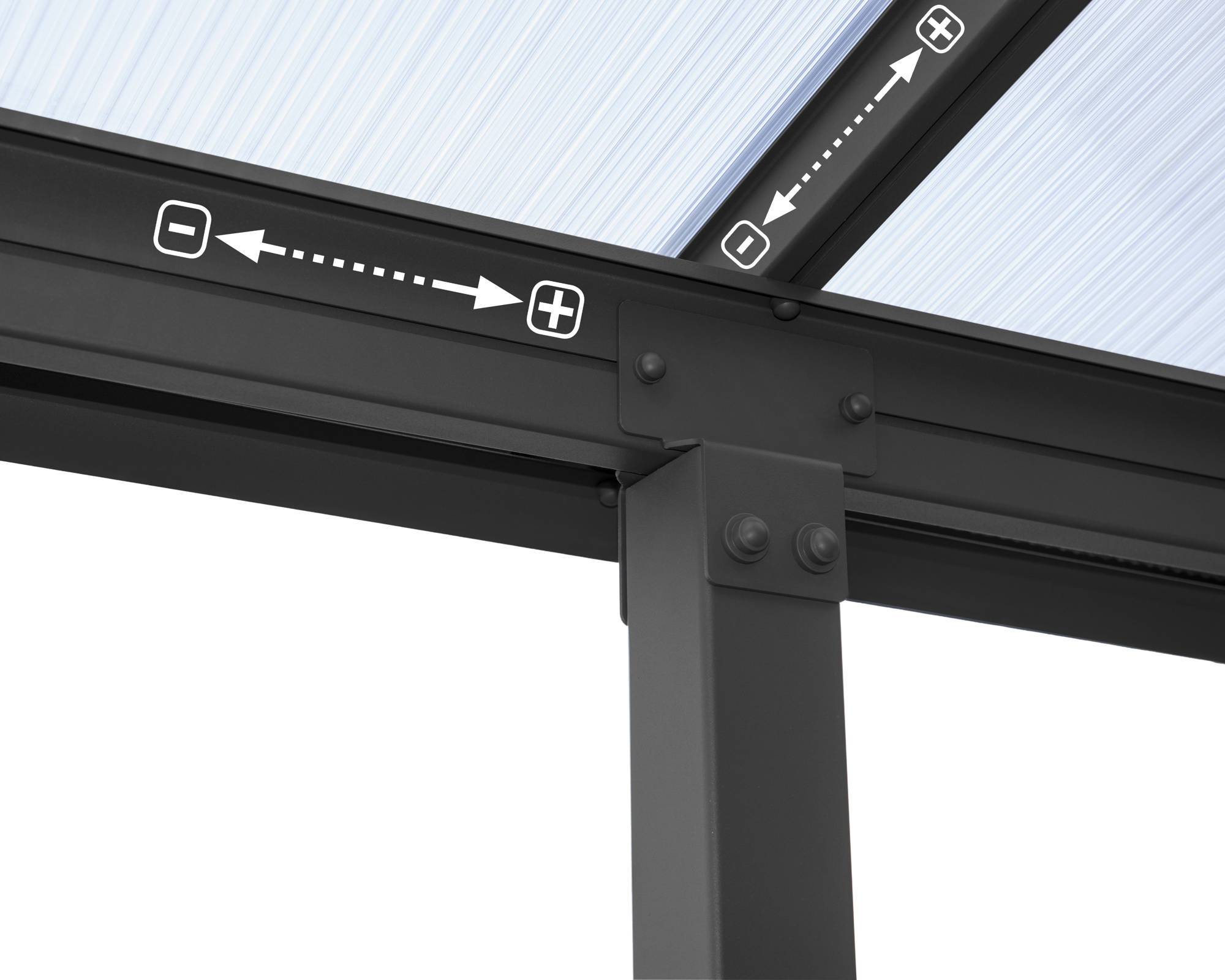 Palram Canopia Olympia 3m x 4m Patio Cover Grey