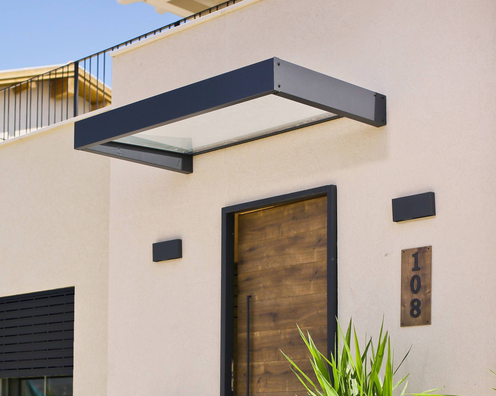 Palram Canopia Sophia 1600 Door Canopy Dark Grey