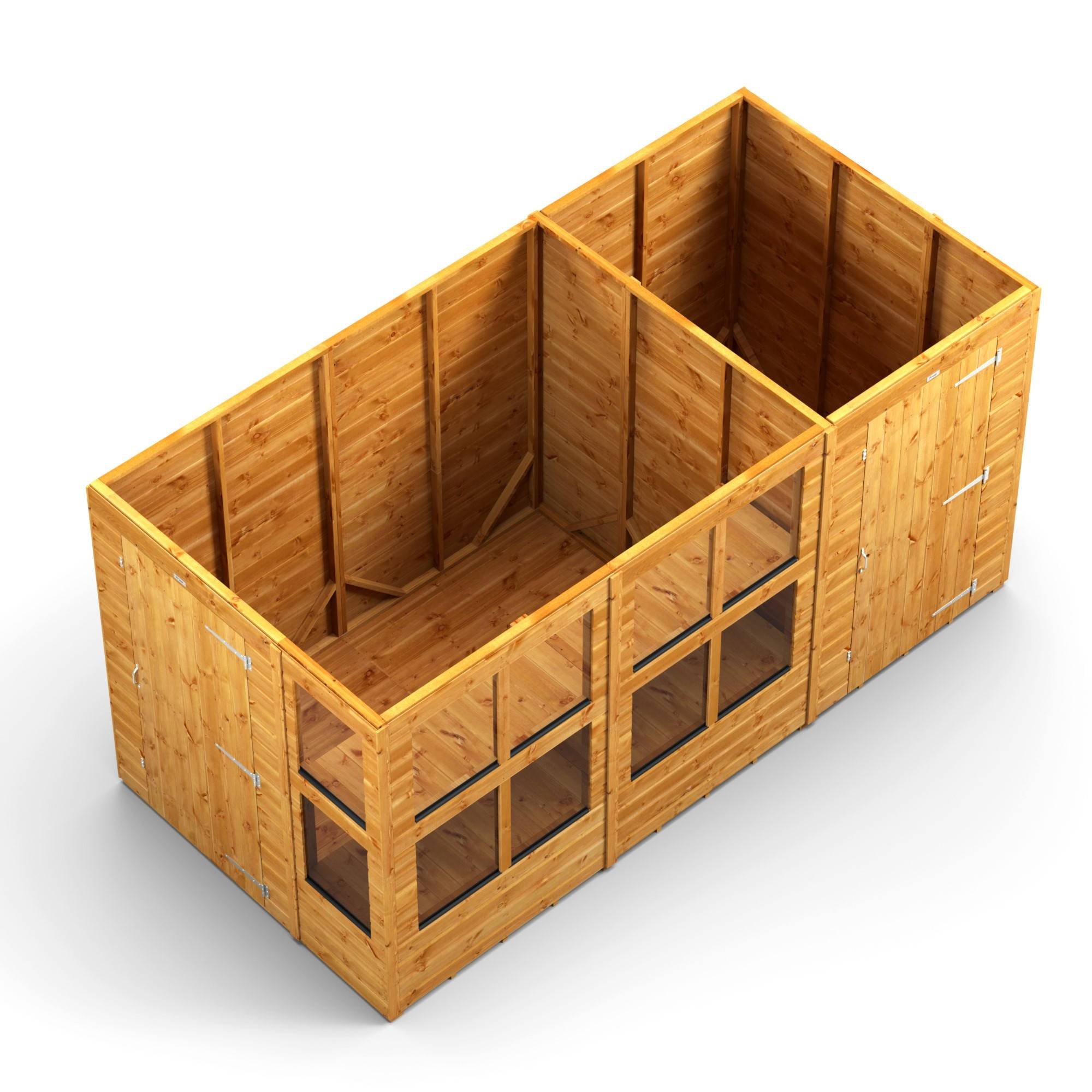 Power 8x4 Apex Potting Shed Combi | Greenhouse Stores