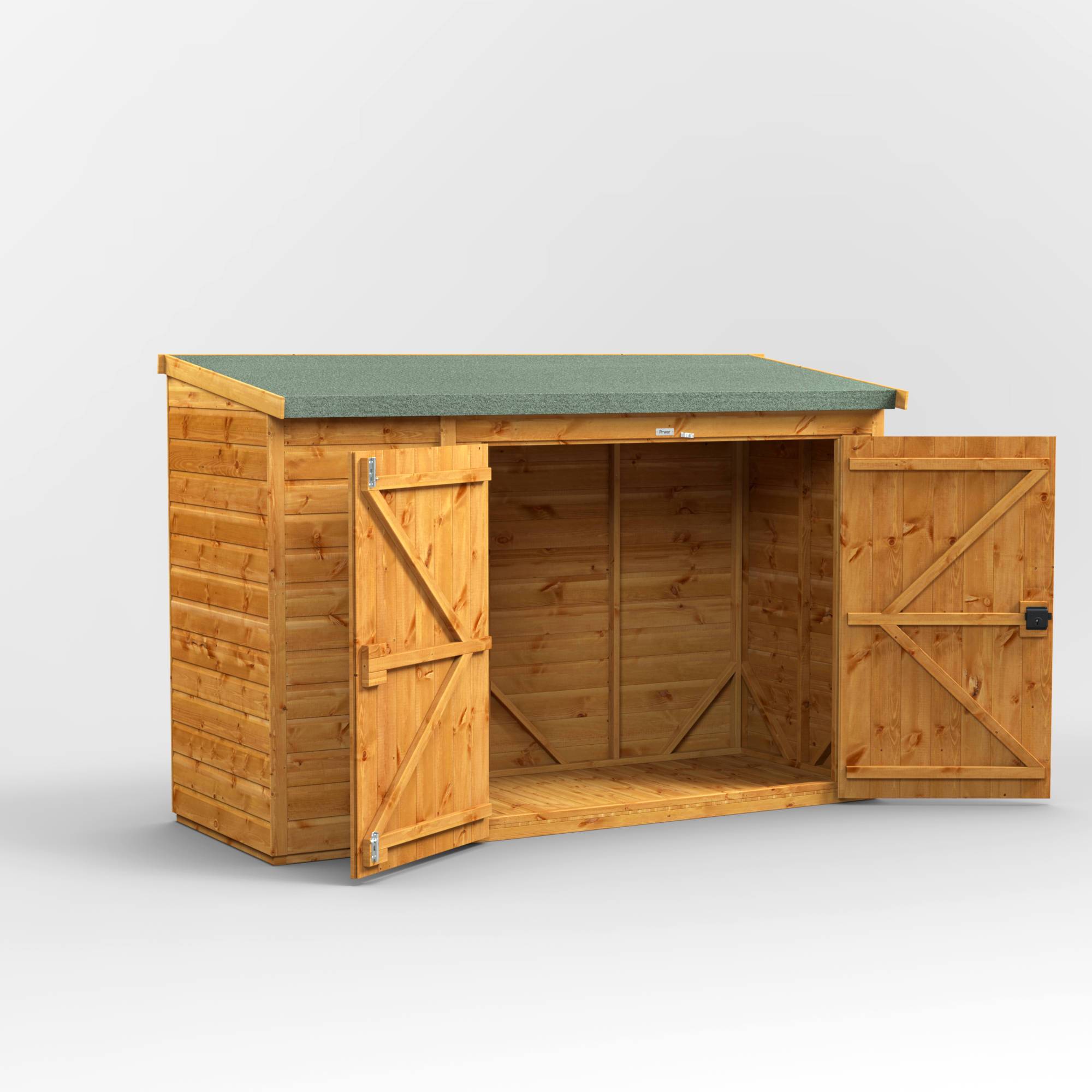 Power 8x3 Pent Wooden Bike Shed | Greenhouse Stores