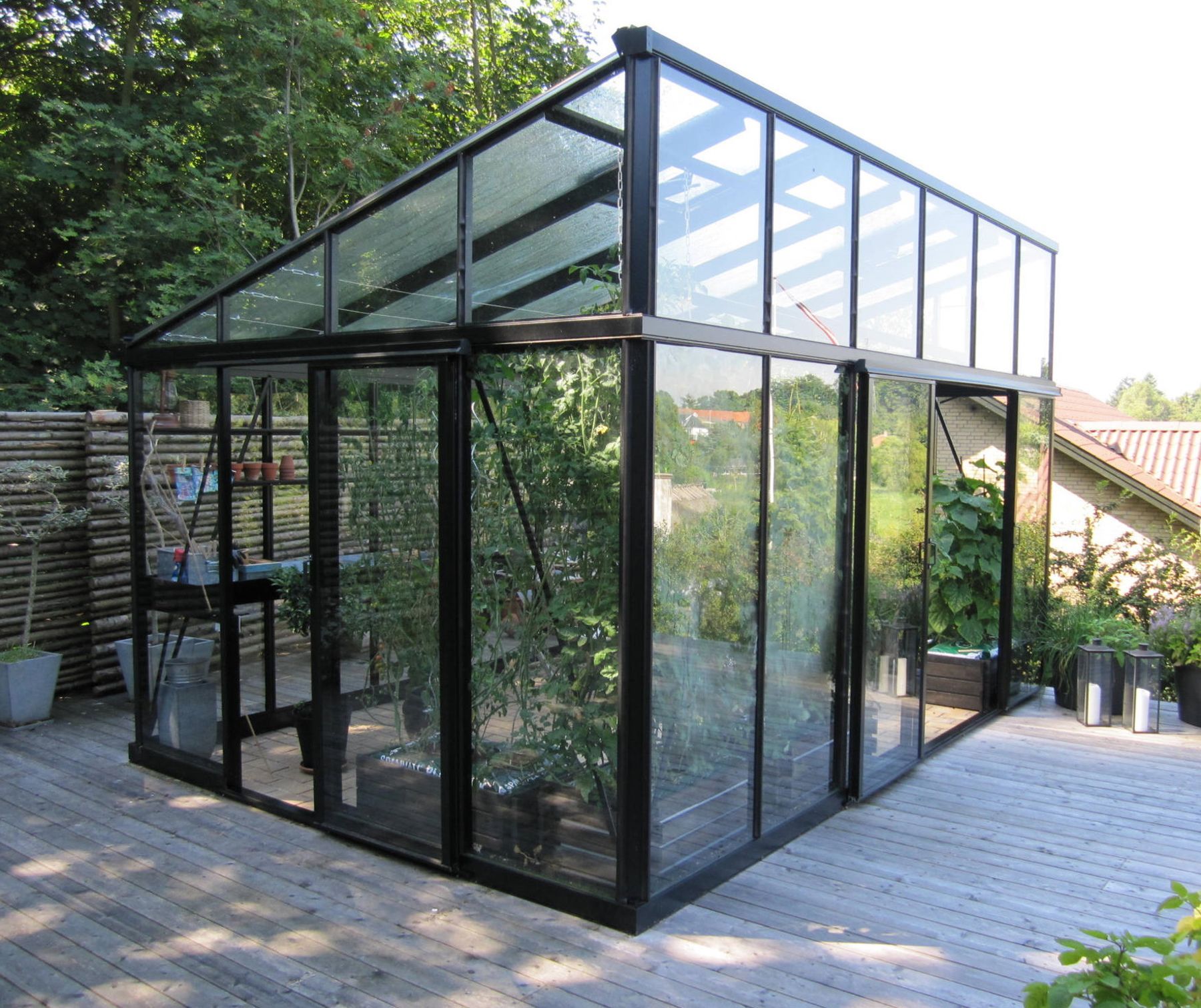 10x20 Janssens Modern Pent Roof Greenhouse