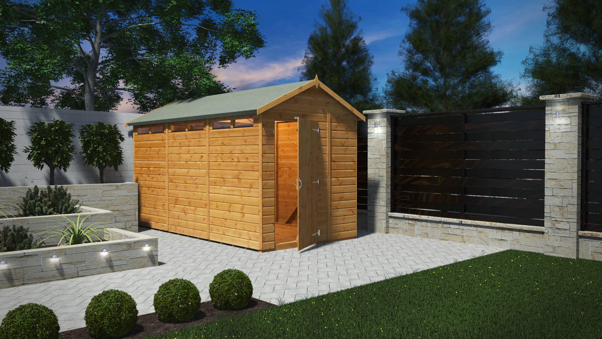 Power 10x10 Apex Security Shed | Greenhouse Stores