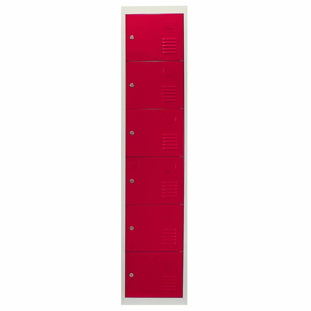 Bulldog 6 Door Storage Locker in Red | Free Delivery