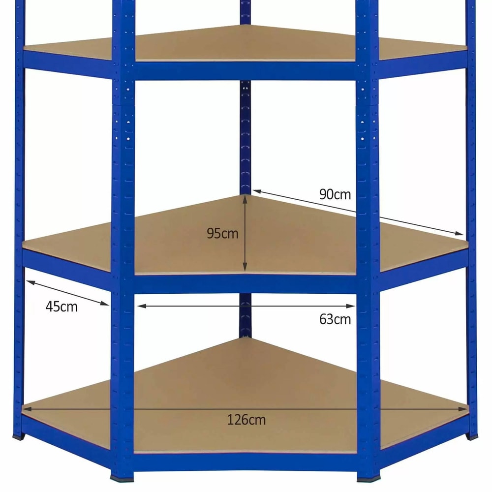 Bulldog 90cm 5 Tier Corner Racking Set in Blue