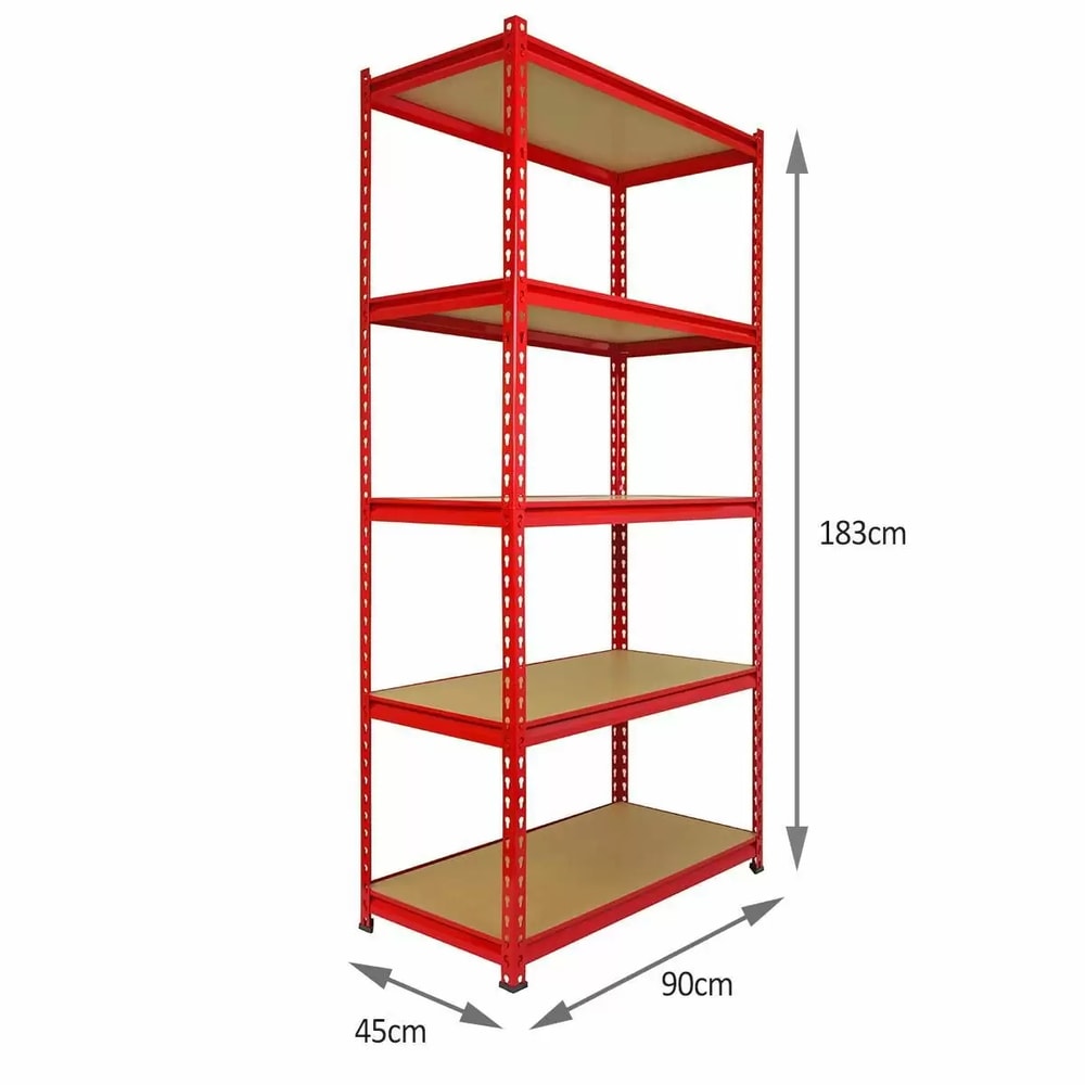 Bulldog 90cm 5 Tier Corner Racking Set in Red