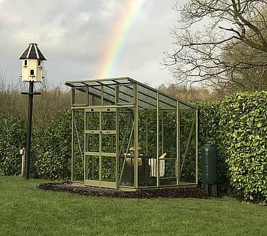 Elite Edge 4x8 Pent Roof Greenhouse Toughened
