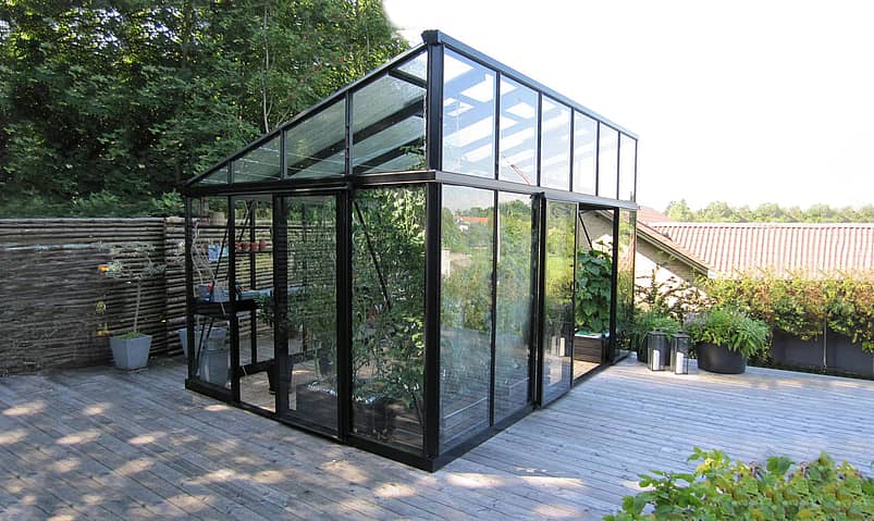8x14 Janssens Modern Pent Roof Greenhouse