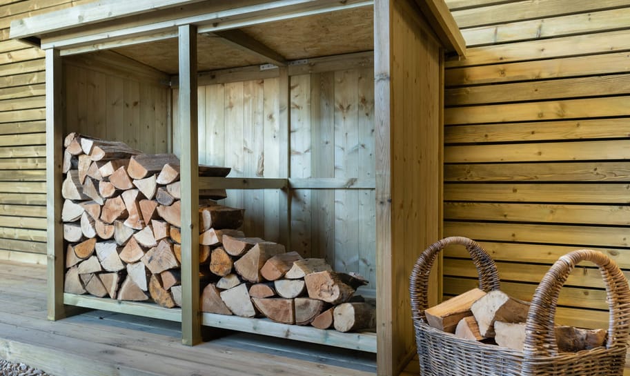 Garden Village Billington Small Wooden Log Store