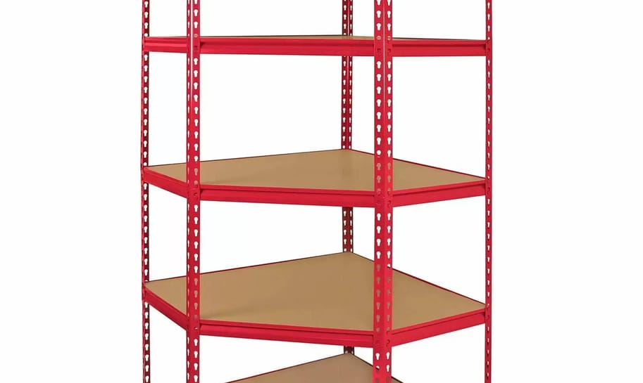 Bulldog 90cm 5 Tier Corner Racking in Red | Winter SALE