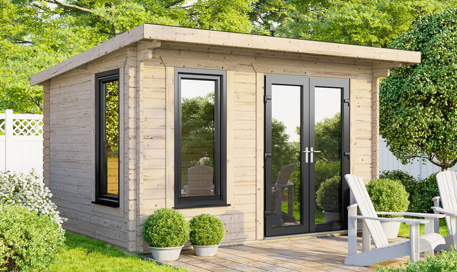 Power Pent Log Cabins | 44mm Garden Buildings