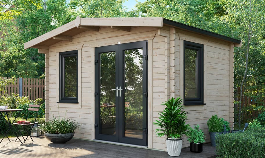 Power Chalet Log Cabins | 44mm Double Glazed