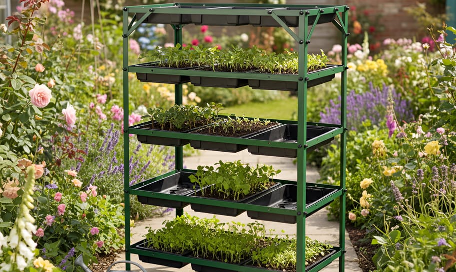 Elite Green 5 Tier 15 Seed Tray Frame | Winter SALE