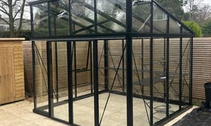 8x10 Janssens Modern Pent Roof Greenhouse | High Quality