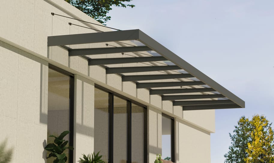 Palram Canopia Sophia XL 9000 Door Canopy Dark Grey