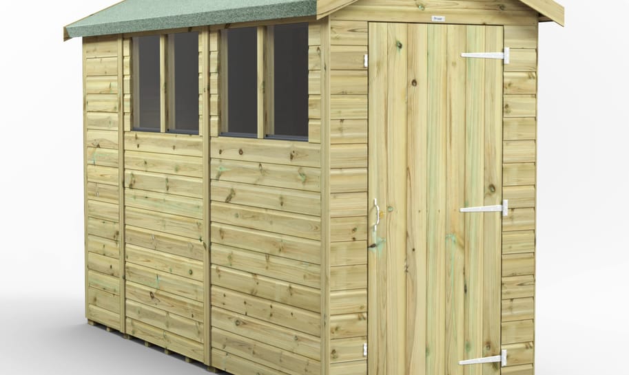Power 10x4 Premium Apex Wooden Shed | British Made
