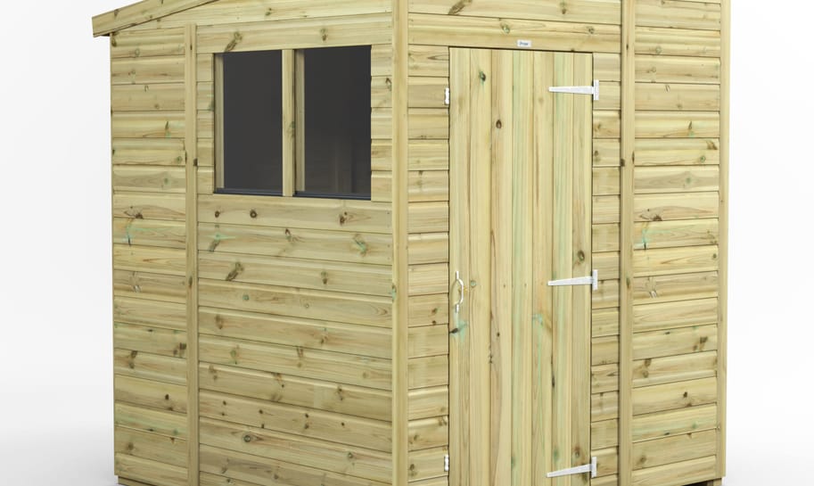 Power 6x6 Premium Pent Wooden Shed | British Made