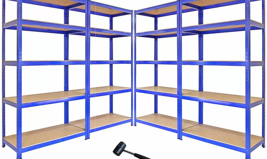 Bulldog 90cm x 45cm 5 Tier Shelving in Blue Set of 4