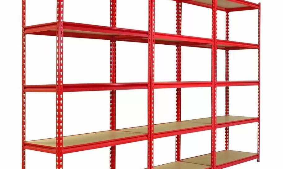 Bulldog 90cm x 45cm 5 Tier Shelving in Red Set of 3