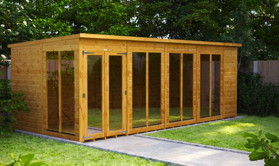 Power 18x8 Pent Summerhouse | British Made