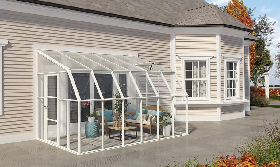 Palram Canopia Sun Room 8x12 Lean to Greenhouse