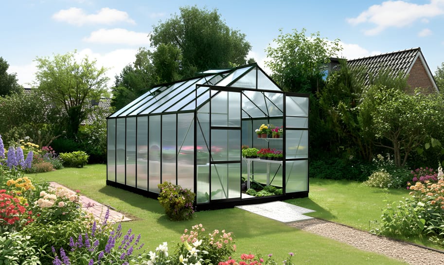 Vitavia 8x14 Black Jupiter 11500 Greenhouse Polycarbonate