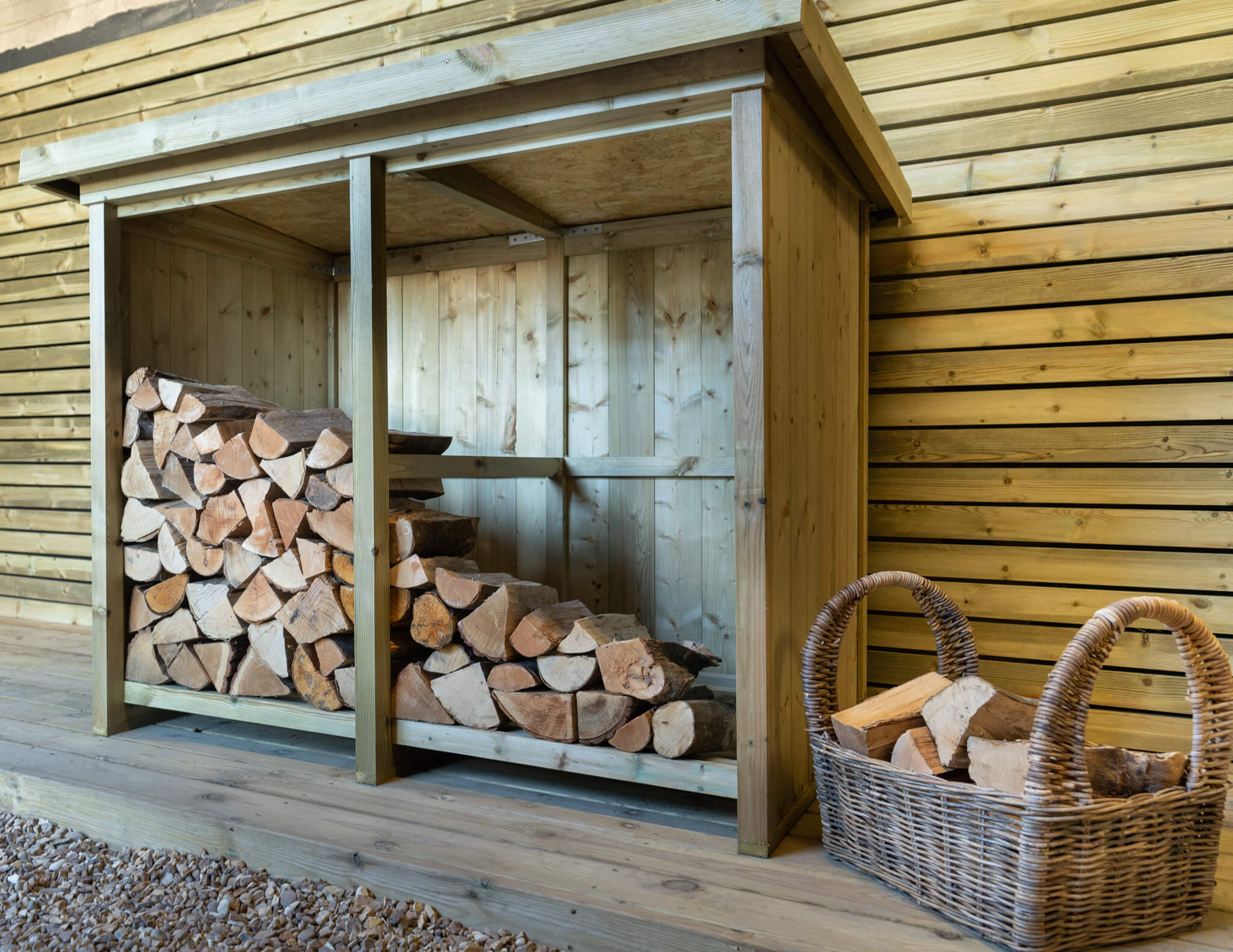 Garden Village Billington Small Wooden Log Store