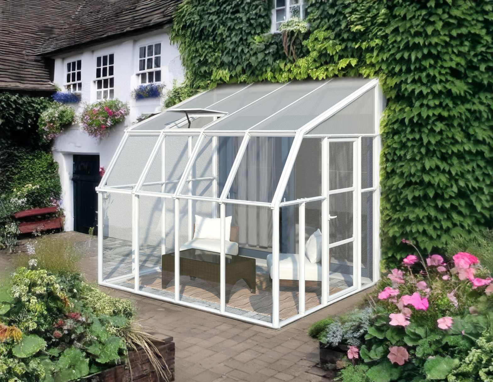 Lean To Greenhouse Sunroom Kit G MORE High Quality Free Standing Pent