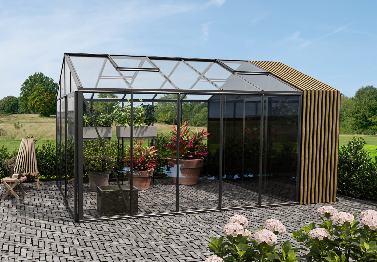 Stali Classic 7x15 Greenhouse with Acoya Storage Fusion