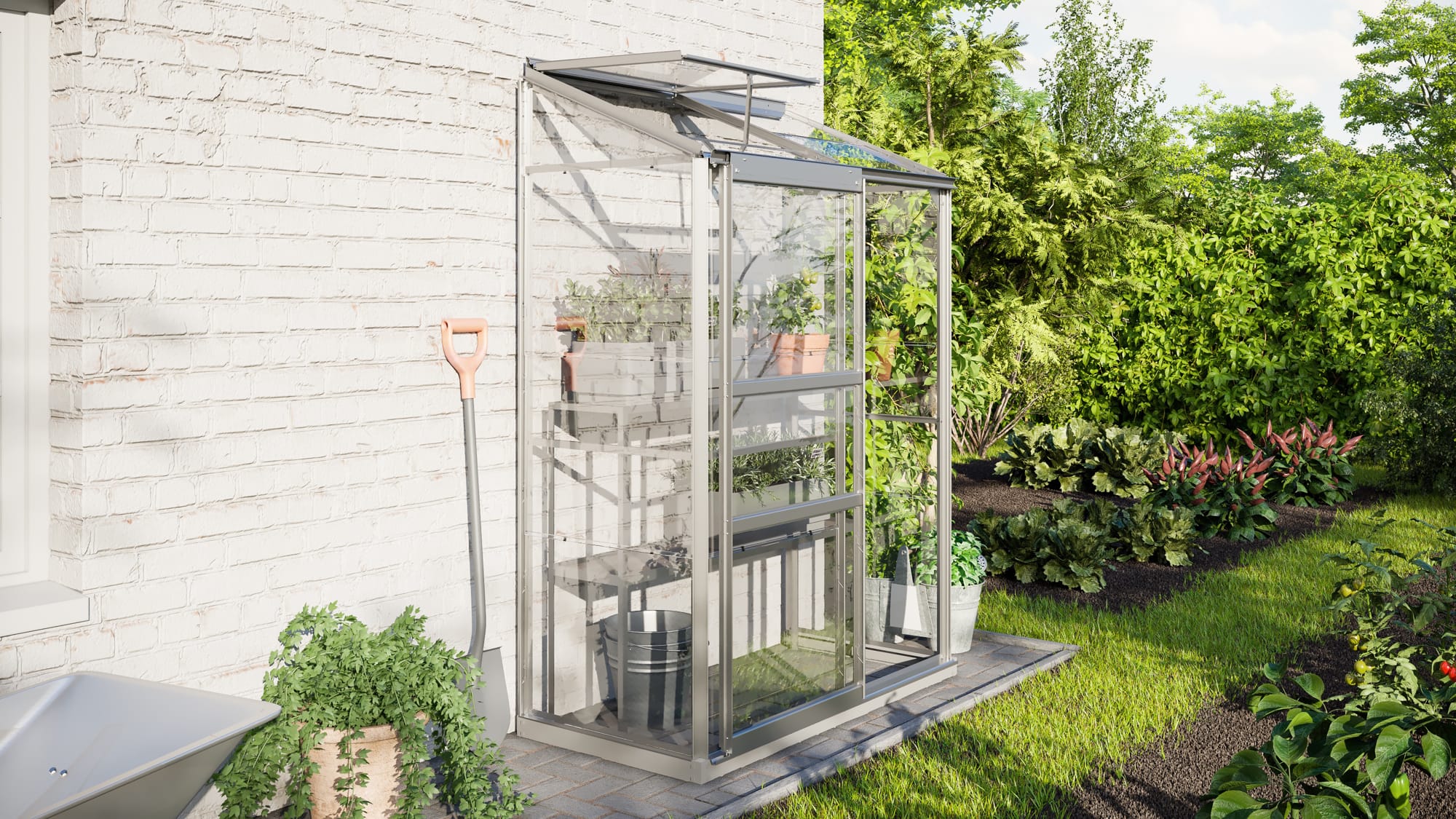 Greenhouse Small Lean To Glass